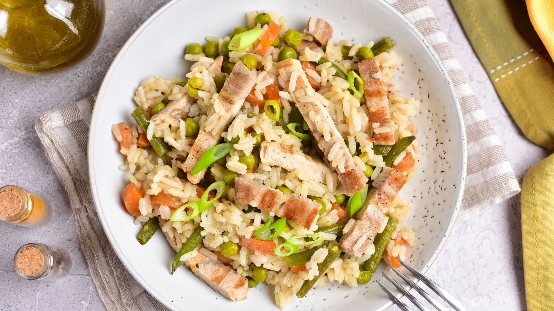 Simple Steak & Pork Rice Stir Fry | MealPrep